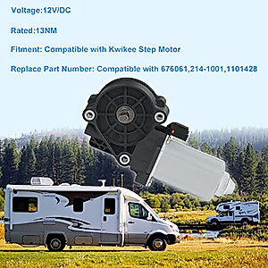 JDMON 676061RV Entry Step Motor Replacement for Kwikee Step Motor Compatible with 1101428,214-1001 Stair Entry Step Gear Motor