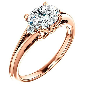 925 Silver, 10K/14K/18K Solid Gold Moissanite Engagement Ring, 2.25 CT Oval Cut Handmade Solitaire Ring Diamond Wedding Ring for Women, Birthday, Gifts for Her, VVS1 Colorless