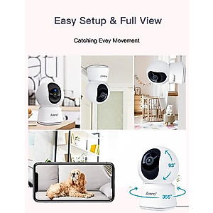 ARENTI 5ghz WiFi Security Camera Indoor, 4MP Plug-in Pet Dog Camera with Phone App, Baby Home Cam 2.4G/5G Dual-Band, AI Motion Detection, Auto Tracking, 2-Way Talk, Night Vision, Works with Alexa