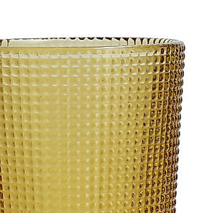 Fortessa Malcolm Double Old Fashioned Cocktail Glass 6 Pack, 11.5-Ounce, Amber