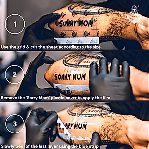 Sorry Mom Tattoo Aftercare Bandage (40ft x 6in) Clear Tattoo Bandage Waterproof, Adhesive Tattoo Wrap Bandage - Tattoo Healing Wrap - Tattoo Film Protection - Second Skin Tattoo Cover