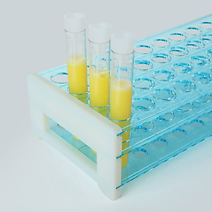 6 Pack Plastic Test Tube Rack for 15-18 mm Tubes, 40 Holes Test Tube Rack Holder, Science Test Tube Stand, Lab Tube Rack for for Scientific Experiment, Lab Sample Vials, Laboratory (Detachable)