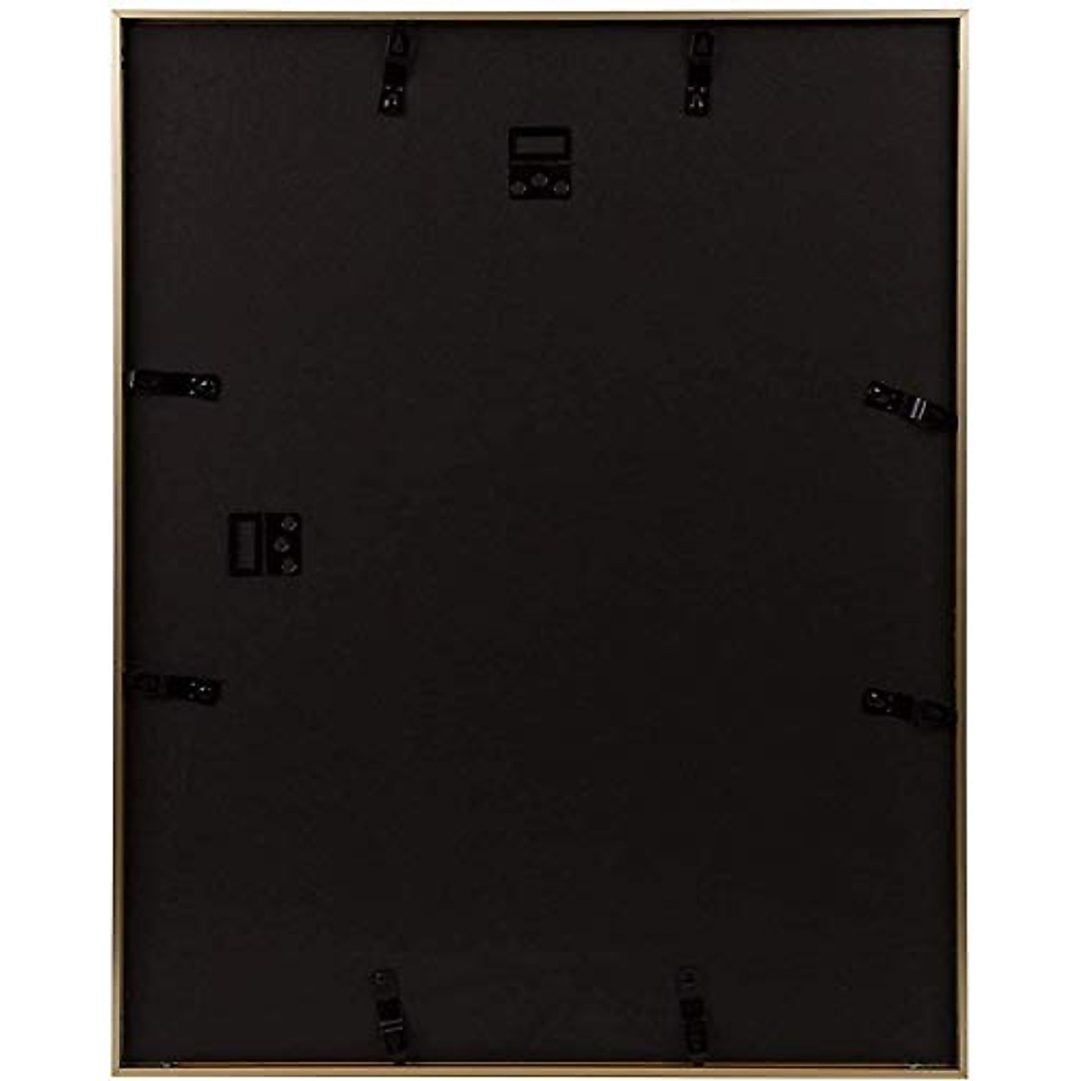 Frametory, 11x14 Aluminum Photo Frame with Ivory Color Mat for 8x10 Picture & Real Glass, Metal Picture Frame Collection (Gold, 1-Pack)