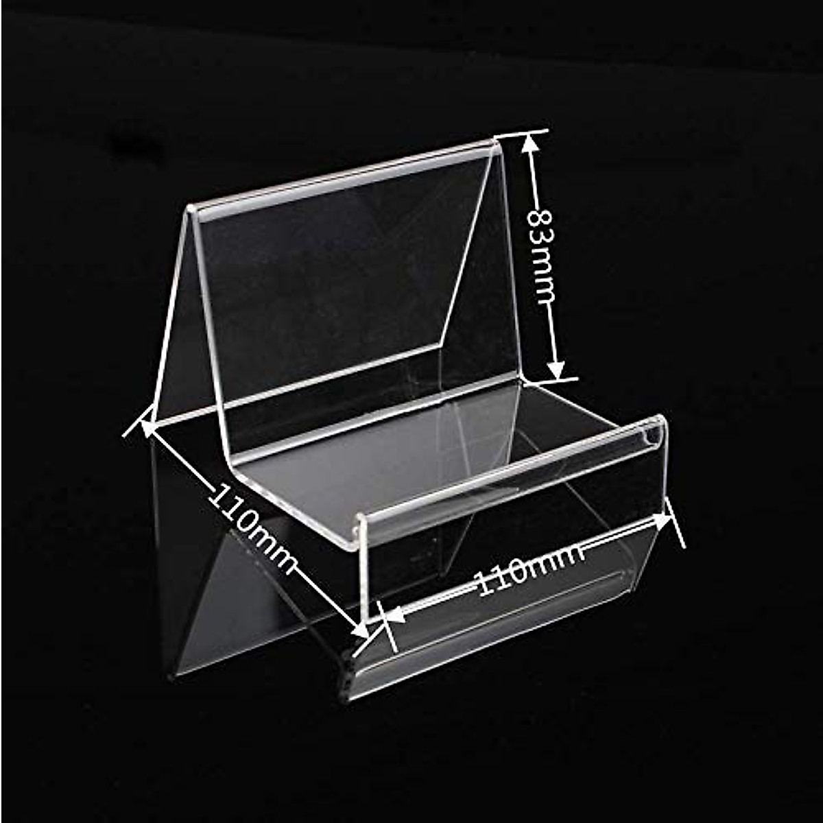 5 Pack Clear Acrylic Wallet Display Stand Retail Store Holder Shelf For Glasses,Wallet Display Office Display Risers For Phone,Greeting Cards,Business Cards,CD Organizer (Small)