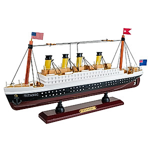 SAILINGSTORY Wooden Titanic Model Cruise Ship Liner 1/680 Scale Replica 14" Titanic Ship Toys Gifts