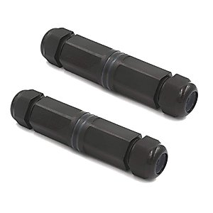 VCE Waterproof RJ45 Coupler IP67, CAT6/CAT5E/CAT5 Female to Female Coupler Connector Shielded 8Pin for Outdoor Ethernet LAN Cable, 2-Pack