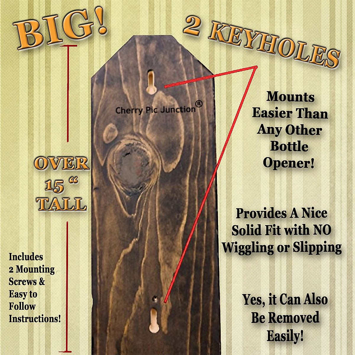 2nd Amendment 100% Real Wood Bottle Opener and Cap Catcher - Wall Mounted - Handcrafted by a Vet - Made of 3/4 thick Solid Pine, Rustic Sign Opener and Bucket - Great USA Pro Gun, Patriot Unique Gift