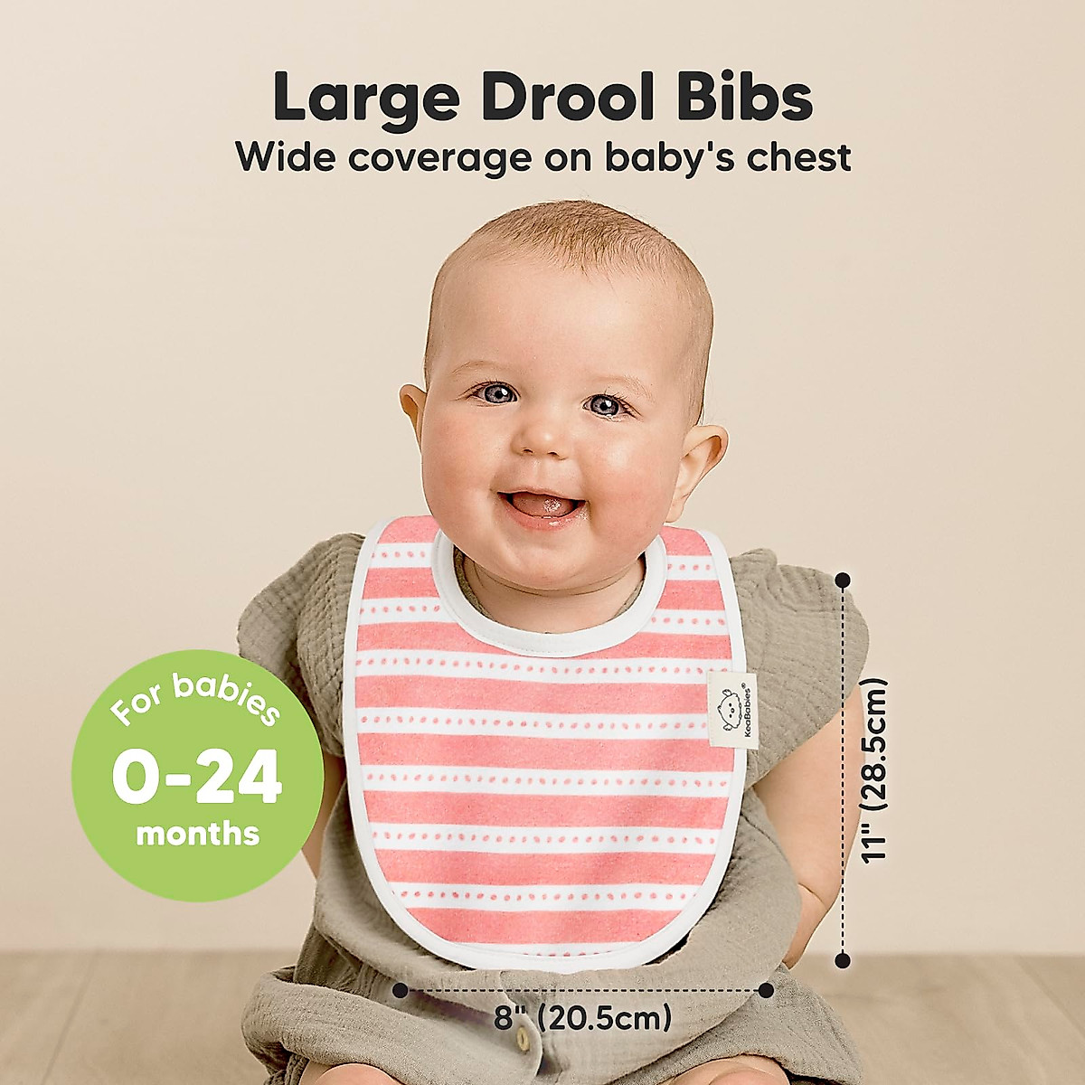 8-Pack Organic Baby Bibs for Girls & Boys - Teething Baby Bib, Baby Boy Bibs, Baby Girl Bibs, Newborn Bibs, Baby Drool Bibs for Infant, Toddler, Bibs for Baby Boy, Bibs for Baby Girl (Sweet Charm)