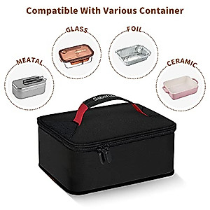 SabotHeat Portable Car Microwave - 12V40W Hot Plate with On/Off Switch for Reheating & Slow Cook, Smart Mini Portable Oven Car Food Warmer Lunch Box for Work, Trip, Camping