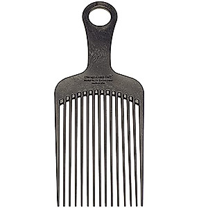 Chicago Comb Model 11 Carbon Fiber, Large Hair Pick, Anti-Static, 7.5 Inches (19 cm), Made in USA