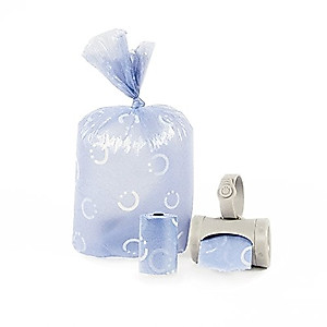 Ubbi Steel Diaper Pail and Refill Bags Bundle for Odor Control and Easy Disposal