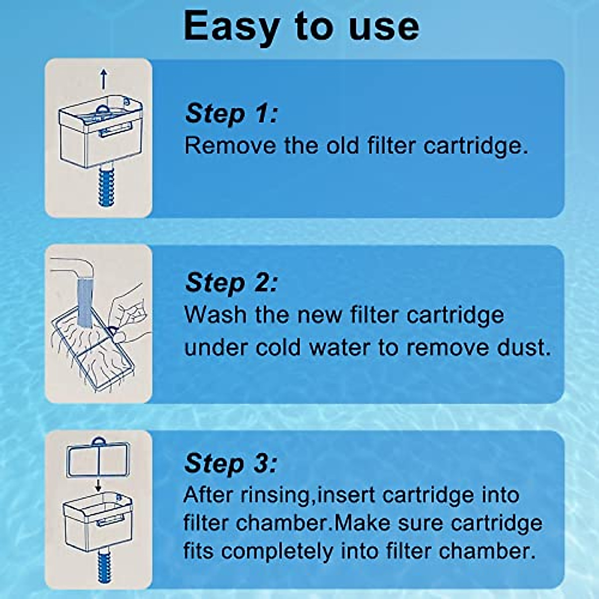 AMZBD Filter Cartridge for Top Fin Cartridges,EF-S Fish Tank Filter Cartridges,Replacement Filter Cartridge for TOP FIN BF5 Bettaflo Filter Cartridge(15pack)