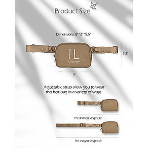 ODODOS Crossbody Bag with Adjustable Strap Small Shoulder Pouch for Workout Running Traveling Hiking, Caramel