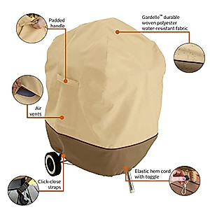 Classic Accessories Veranda Water-Resistant 26.5 Inch Kettle BBQ Grill Cover,Pebble