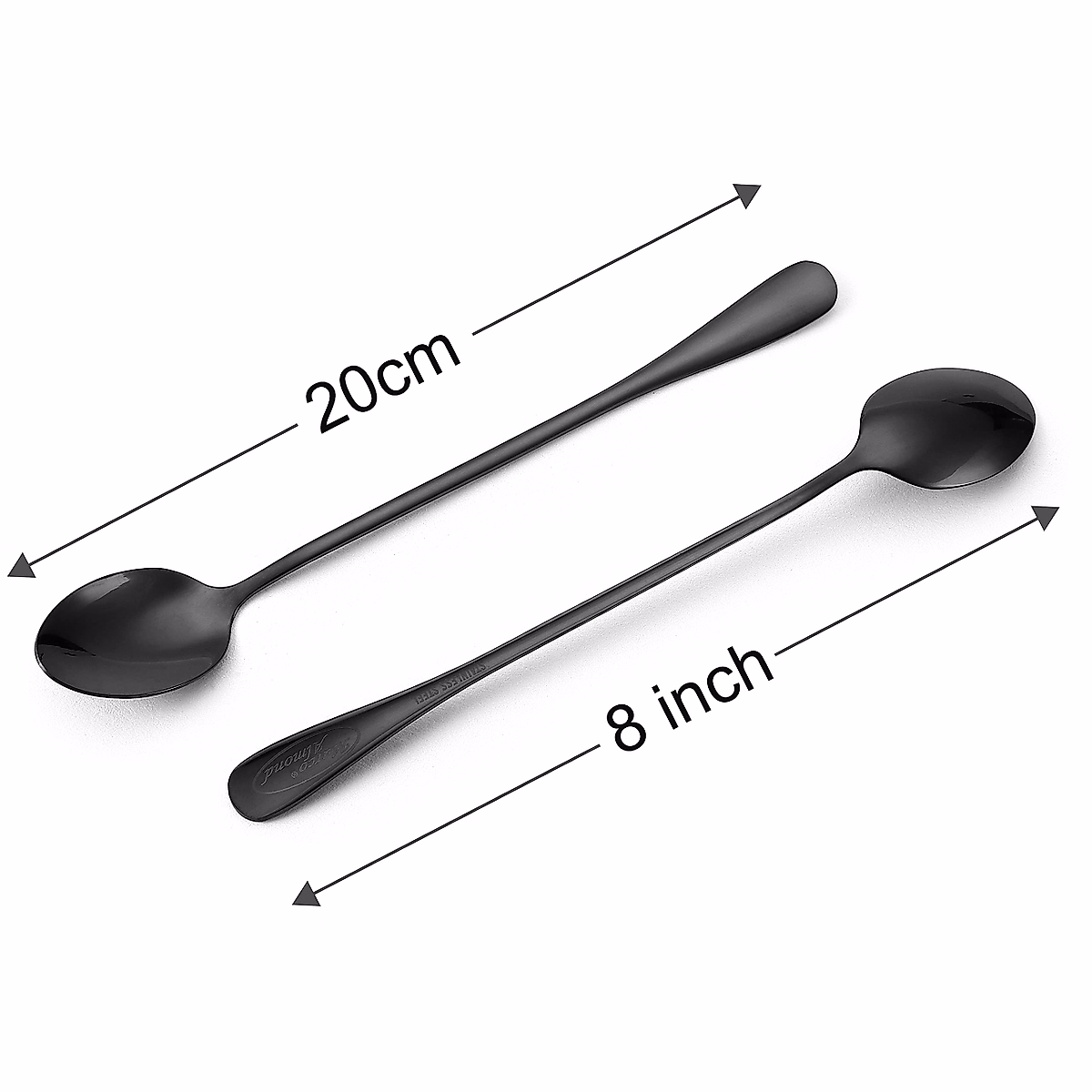 Marco Almond KYA39 Kitchen Knife Sets + KYA59 Titanium Coated Stainless Steel Long Handle Spoons