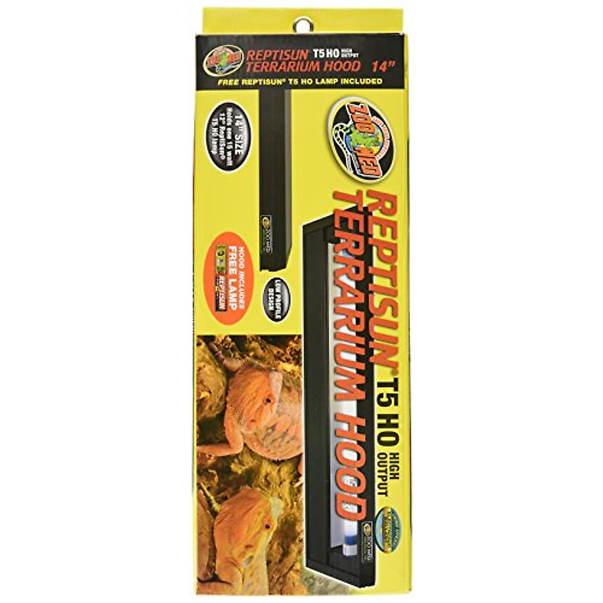 Zoo Med Reptisun T5-Ho Terrarium Hood - 14", Black