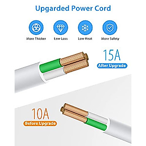 Surge Protector Power Strip 10 ft, Extension Cord with Multiple outlets, 16 Outlets Extender with 4 USB Ports, Large Power Strip with Long Cord, Wall Mountable, Flat Plug for Desktop Office Dorm Room