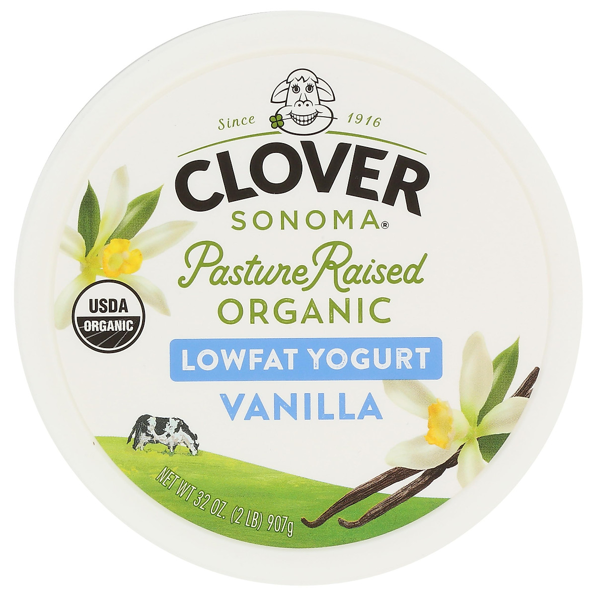 CLOVER SONOMA Organic Low Fat Vanilla Bean Yogurt, 32 OZ