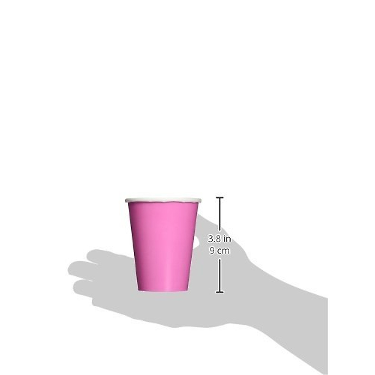 Amscan Vibrant Bright Pink Paper Cups (Pack of 20) - 9 oz. - Perfect for Parties, Gatherings, Picnics & Home Use