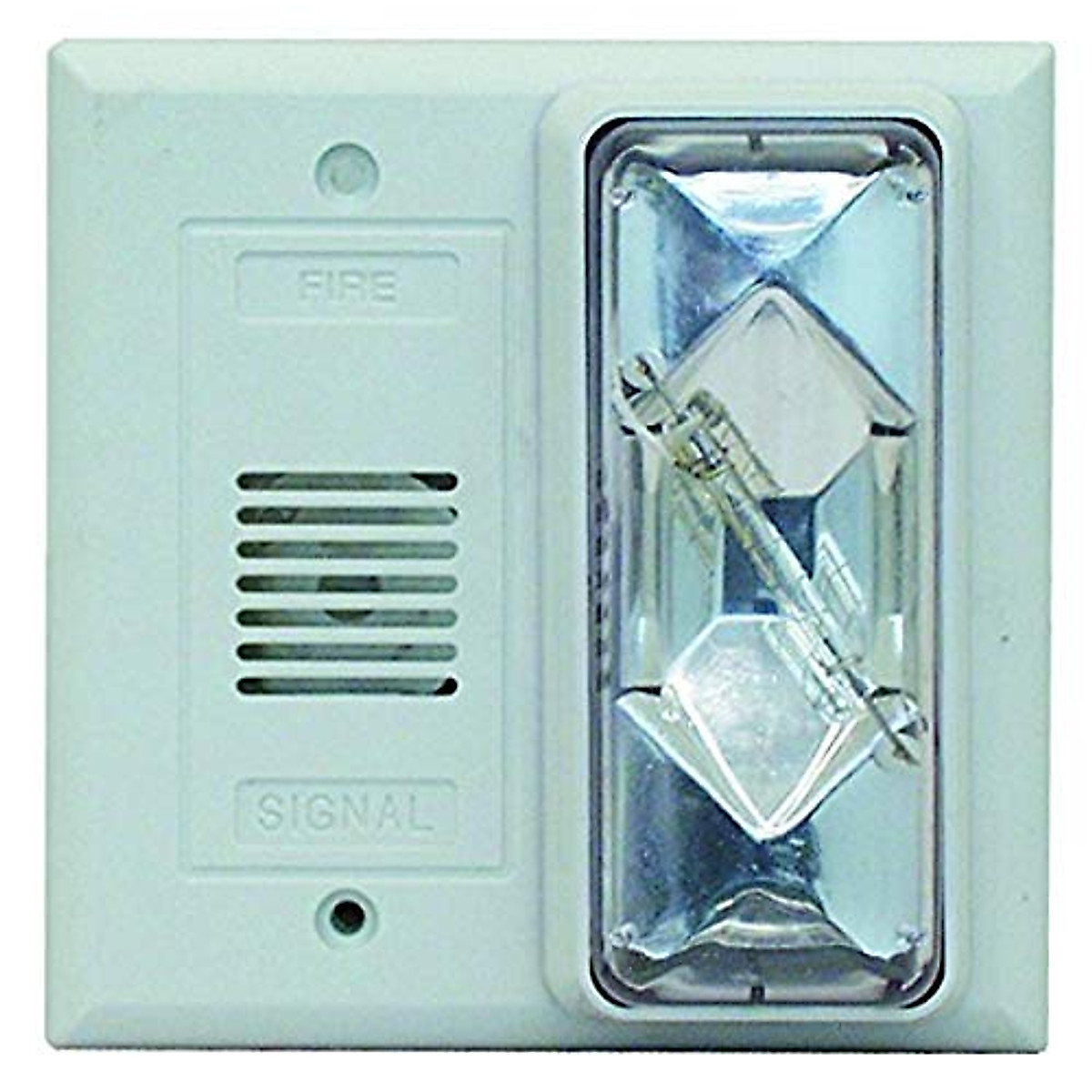 Edwards-Signaling-6536-G5 Horn Strobe, Clear, 4-1/2 in. H, 24VAC/DC,White