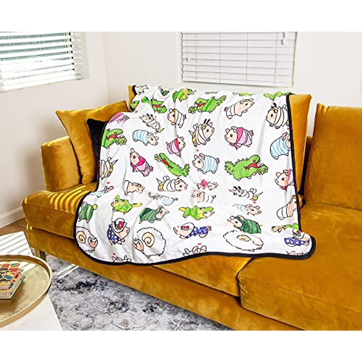 Monster Hunter Poogie Fleece Throw Blanket | Plush Soft Polyester Cover for Sofa and Bed, Cozy Home Decor Room Essentials | Fantasy Adventure Video Game Gifts for Adults, Teens | 45 x 60 Inches