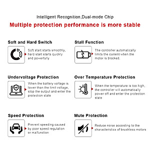 VGEBY1 Brushless Controller, 36V/48V 350W 36V Brushless Motor Controller Brushless Speed Controller Scooter Accessory Tool Brushless Motor Controller 36V Brushless Controller