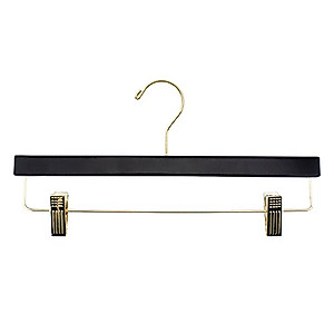 NAHANCO 2214RCGH 14" Black Skirt, Slack Hanger, Gold Hook 1" Face 3/8" (Pack of 100)