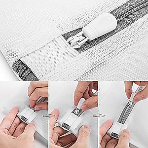 6PCS Laundry Delicates Mesh Bag, Siasky Lingerie Bags for Laundry with Premium Rustproof Zipper and Elastic Covering, Ideal Storage Bag for Delicates, Blouse, Hosiery and Stocking