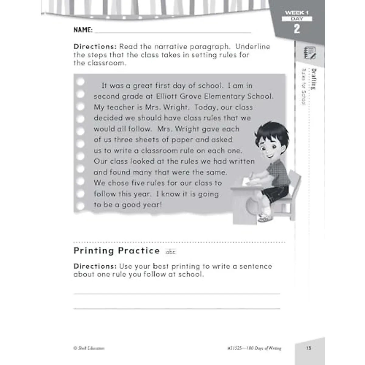180 Days of Writing for Second Grade - An Easy-to-Use Second Grade Writing Workbook to Practice and Improve Writing Skills (180 Days of Practice)