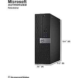 Dell OptiPlex 7040 Small Form Factor PC, Intel Quad Core i7-6700 up to 4.0GHz, 16G DDR4, 512G SSD, Windows 10 Pro 64 Bit-Multi-Language Supports English/Spanish/French (Renewed)