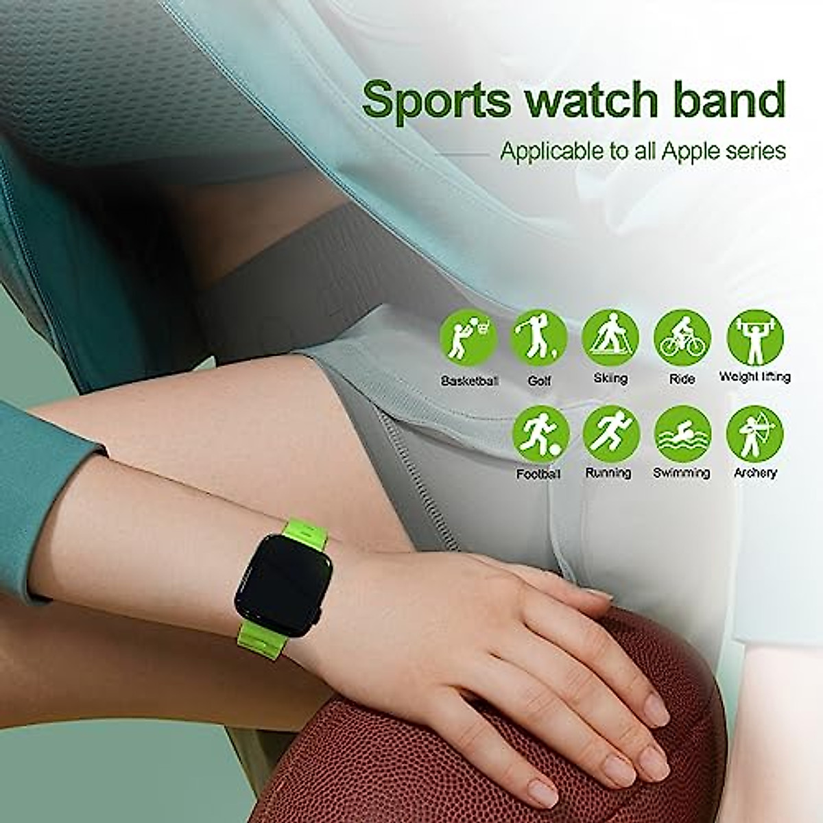 6 Pack Ultra Ocean Band Compatible With Apple Watch Band 49 45 44 42 41 40 38mm, Soft Silicone Waterproof Sports Band For Women And Men For Apple Watch Band Series 8 7 SE 6 5 4 3 2 1