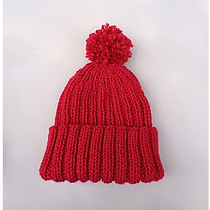 Beanie Hat, Wool Blend, Men Women Teens, Hand Knit Wool Acrylic, Ribbed Toque Watch Cap