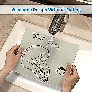 Jakayla Frog Mouse Pad with Non Slip Rubber Base, Mousepad with Stitched Edge, Waterproof Cute Gaming Mouse Pad for Computer Home Office Gaming Working 9.5" x7.9" - Self Care 165A
