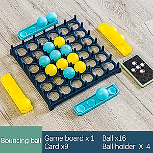QMICI Bounce Ball Game Family Party Games, Jumping Connect Ball Board Games Table Game Toys, Christmas Party Favors Birthday Gift for Adults and Kids