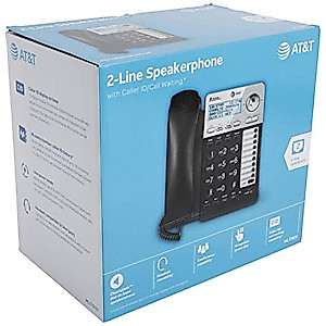 AT&T ML17929 2-Line Corded Telephone, Black