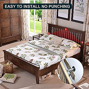 Krisler Adjustable Threaded Bed Frame Anti-Shake Tool, Headboard Stoppers, Bedside Anti Shake Tool for Beds Cabinets Sofas, 4PCS(27-114mm)