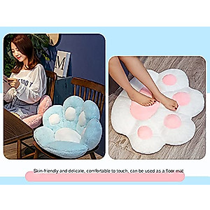 Cartoon Bear paw cat Claw Cushion, Half-Surround Cushion, Lazy one-Piece Sofa, Office seat, Student Cushion (Polar White, 60cm*70cm)