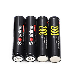 Soshine 10440 LiFePO4 Rechargeable Batteries,3.2V 280mAh Battery with Connector 6 Pack