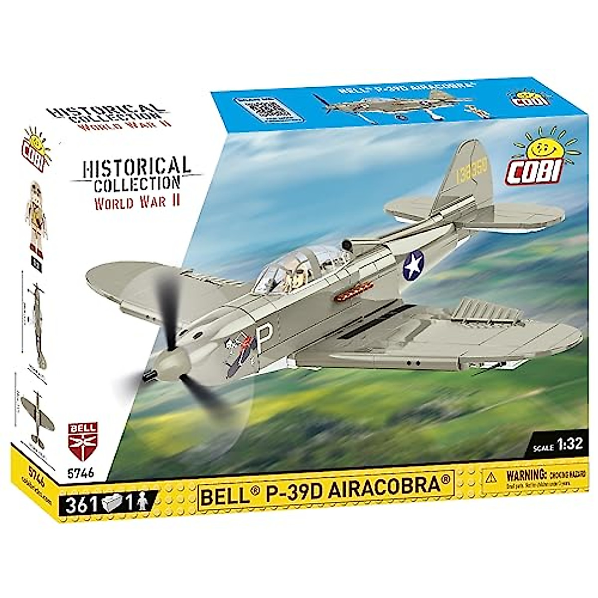 COBI Historical Collection WWII Bell® P-39D AIRACOBRA® Aircraft