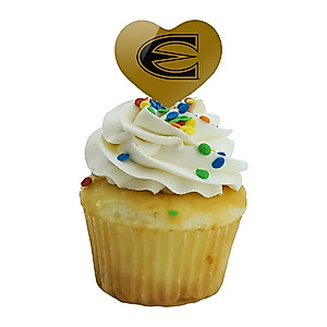 Emporia State University Primary Logo Heart Love Cupcake Picks Toppers Decoration Set of 6