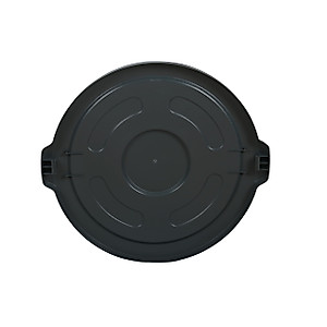 Round Trash Can Lid Compatible with 55 Gallon Plastic Prince Container, Gray