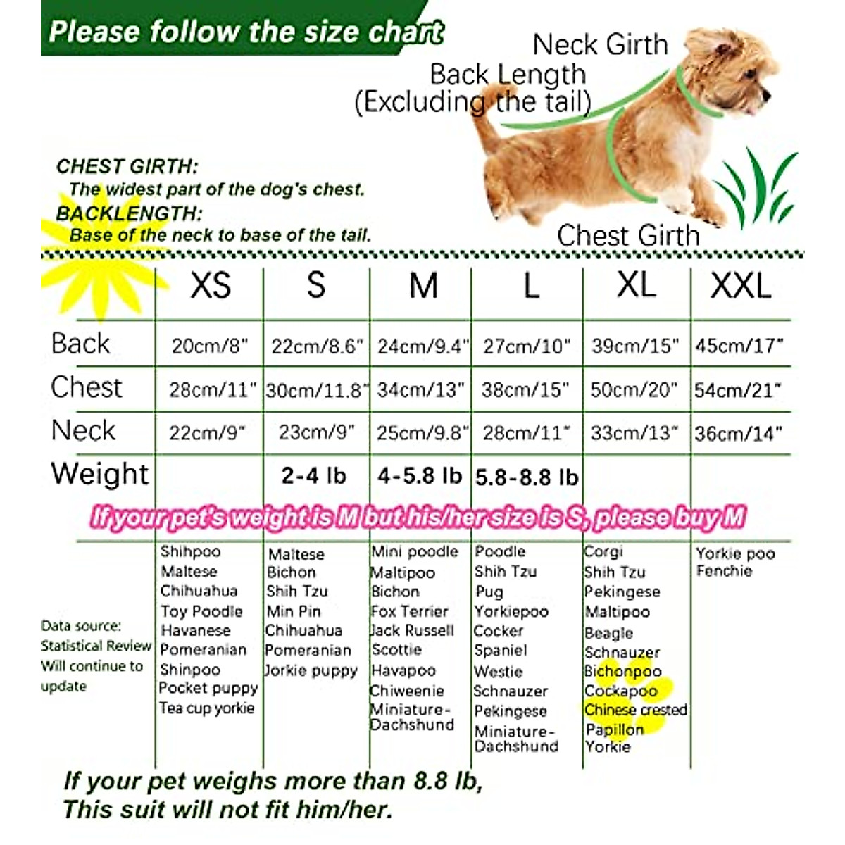 8 Pieces Hawaii Style Floral Dog Shirt Pet Summer T-Shirts Sweat Hawaiian Printed Pet Clothes,Breathable Cool Clothes Beach Seaside Puppy Shirt for Small Dogs (Large)