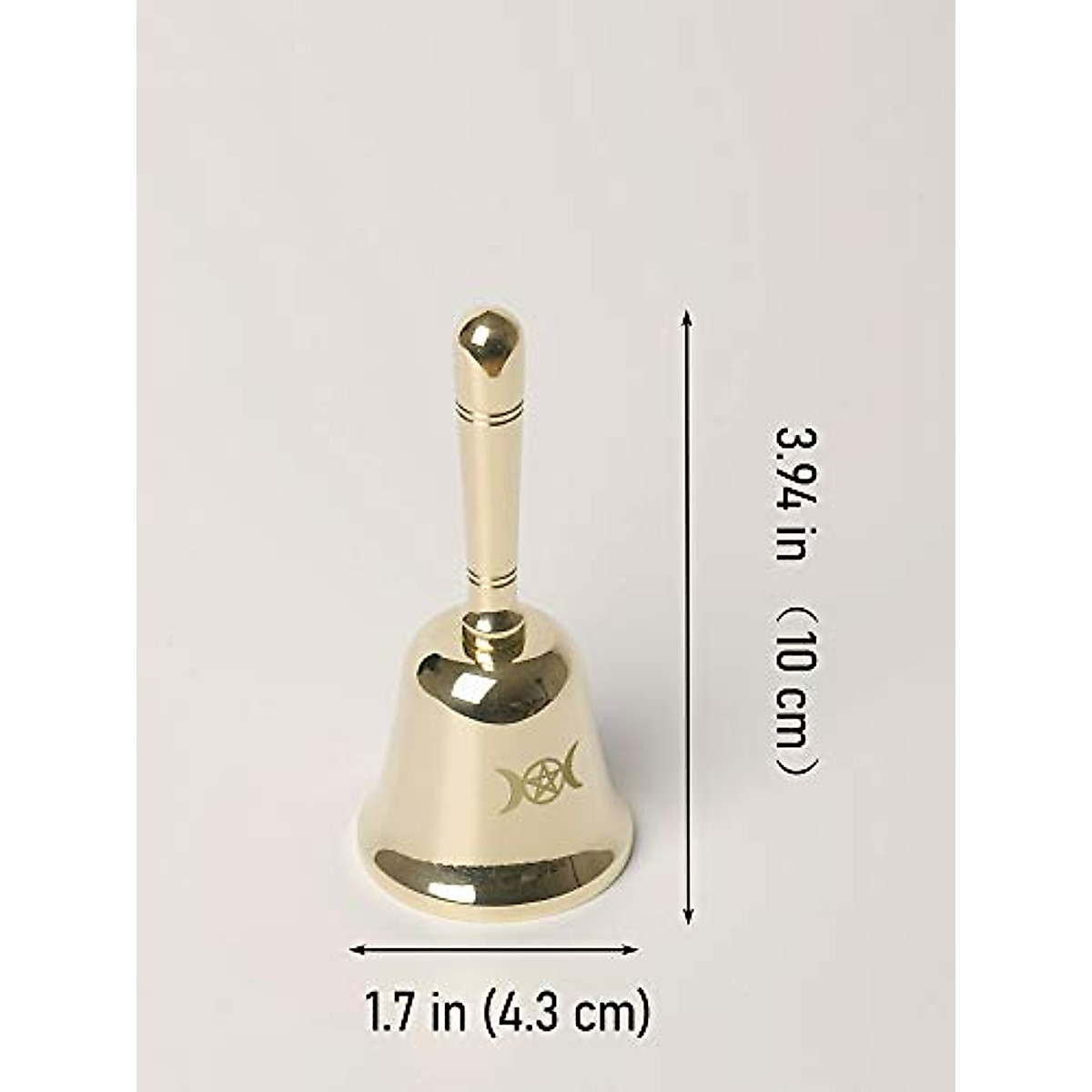 Gbrand Mini Altar Bell and Altar Chalice, Triple Moon Goddess and Pentagram Wiccan Supplies and Tools, Altar Ritual Kit