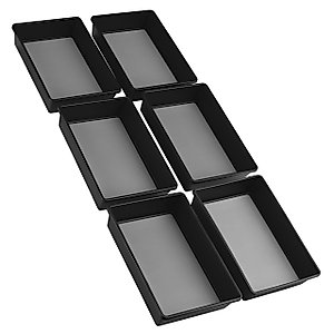 LIVORINI Drawer Organizers | Kitchen Drawer Organizer, Desk Drawer Organizer, Junk Drawer Organizer | Organization and Storage Tray [6 Pcs]