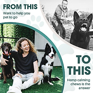 Ethlauff Calming Chews for Dogs 120 Count,Dog Calming Treats,Anxiety Relief Treats,Dog Anxiety Relief,Helps with Dog Anxiety,Separation,Barking,Stress Relief,Sleep Calming Aid,for All Breeds & Sizes