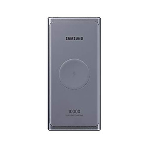 SAMSUNG 10,000 mAh Super Fast 25W Portable Wireless Charger Charger Battery Pack USB-C, Silver (US Version with Warranty) (EB-U3300XJEGUS)