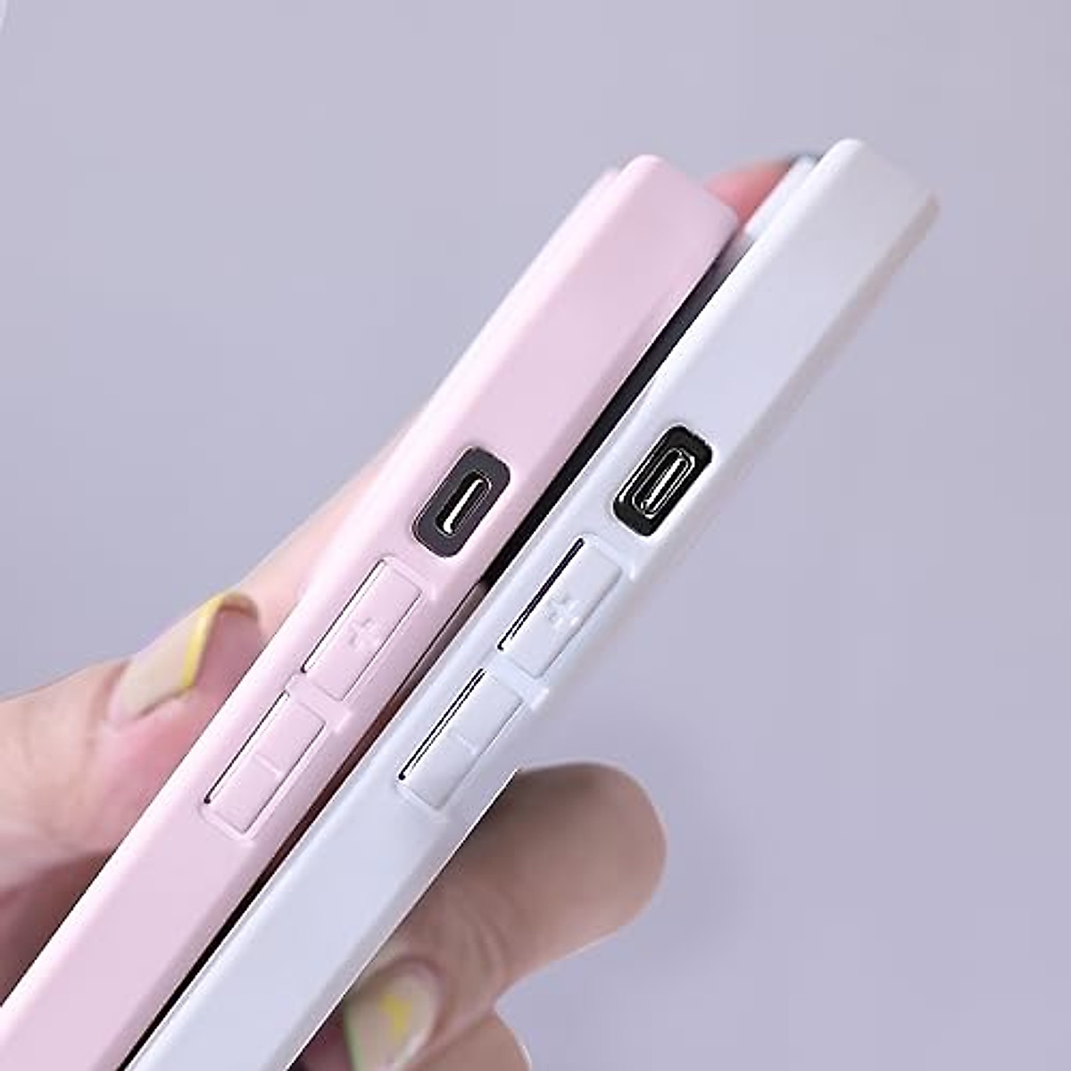HiDog Designed for iPhone 14 Pro Max Case with Full Camera Protection, Cute Rounded Edge Frame Shape with Stylish Design, Silicone Shockproof Protective Case for Women Girls, 6.7 inch-Pink
