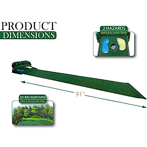 Club Champ Super Sized Putt N' Hazard Electric Putting Mat