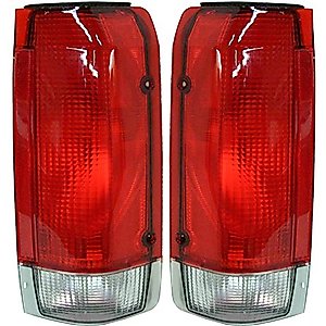 Garage-Pro Tail Light Compatible with 1987-1990 Ford Bronco, Fits 1987-1990 Ford F-150, Fits 1987-1990 Ford F-250, Fits 1987-1990 Ford F-350, Fits 1988-1989 Ford F53, Fits 1988-1989 Ford F59 SET