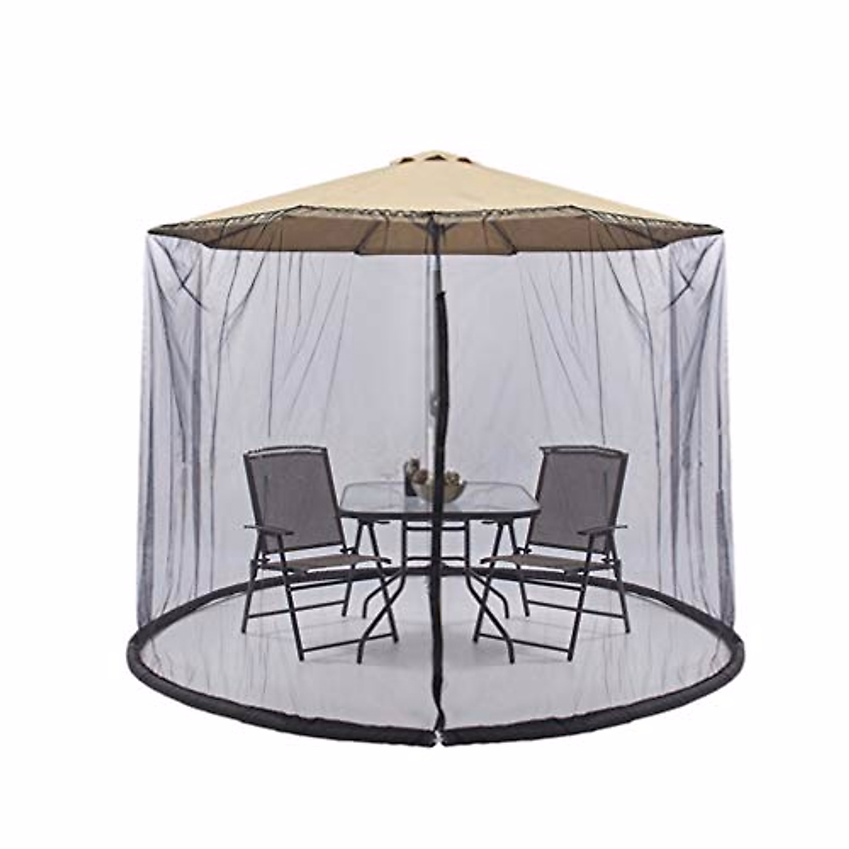 Yardwe Umbrella with Mosquito Netting Screen Table Screen for Outdoor Bar Garden